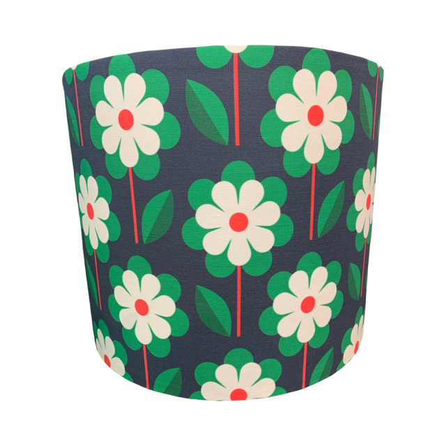 Retro Style Daisy Lampshade Pink Flamingo Interiors Pty Ltd